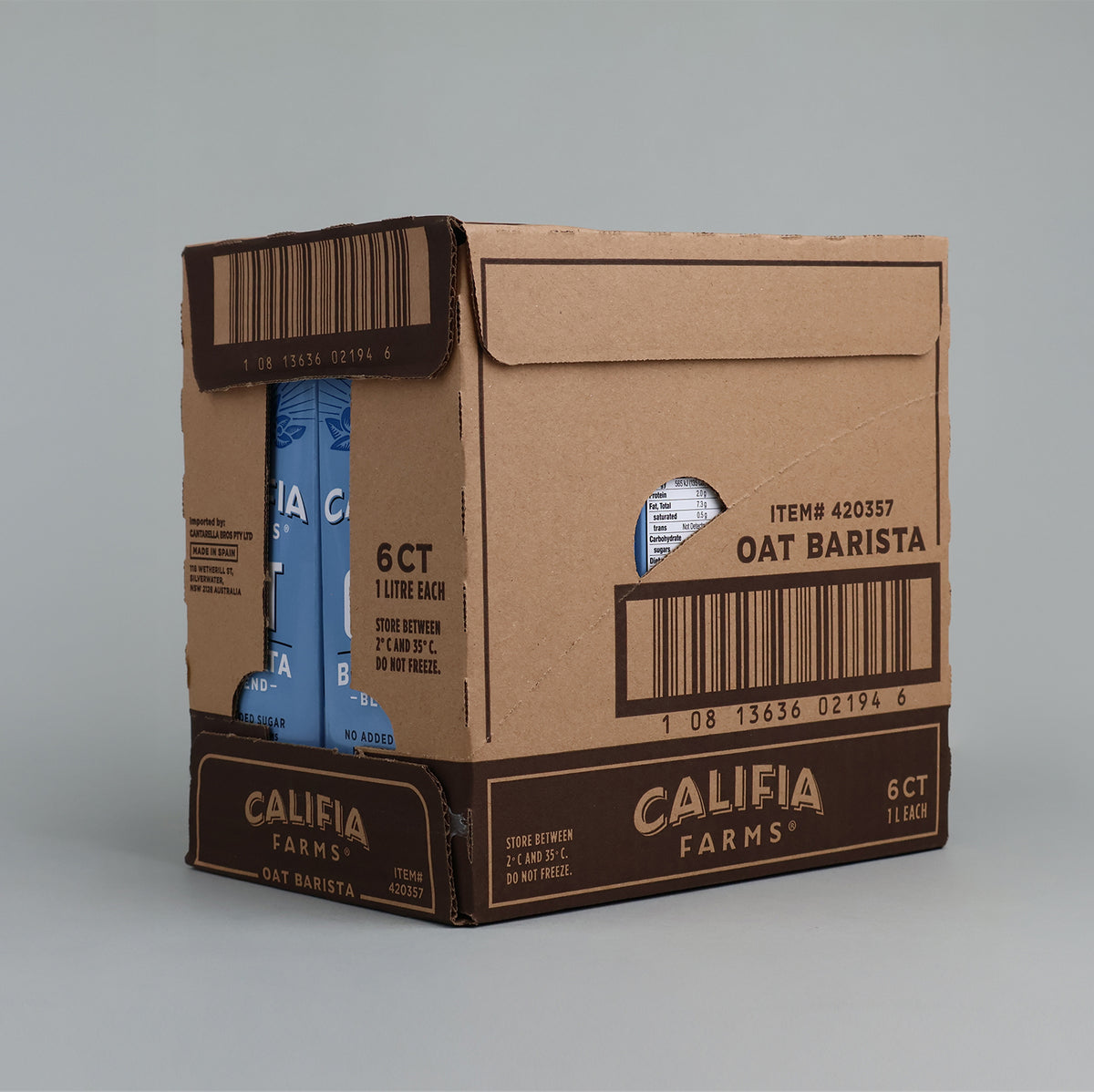 Califia Farms Barista Blend Oat Milk Box | 6 x 1L – Mylkables