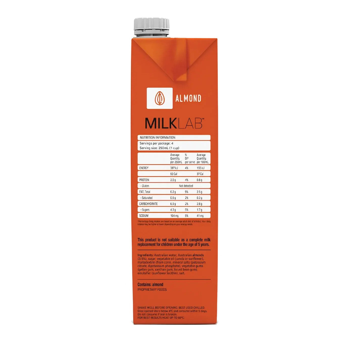 MILKLAB Almond Milk 8x1Lt (Box) – Mylkables