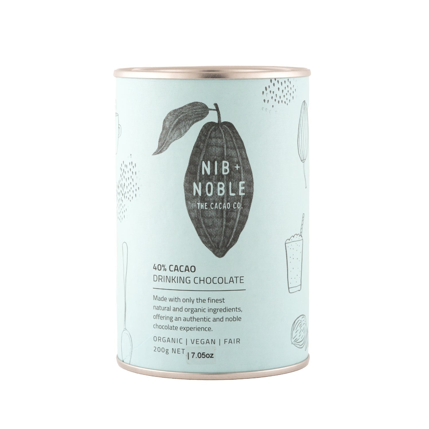 Nib & Noble Cacao Organic Drinking Chocolate 40% | 200g – Mylkables